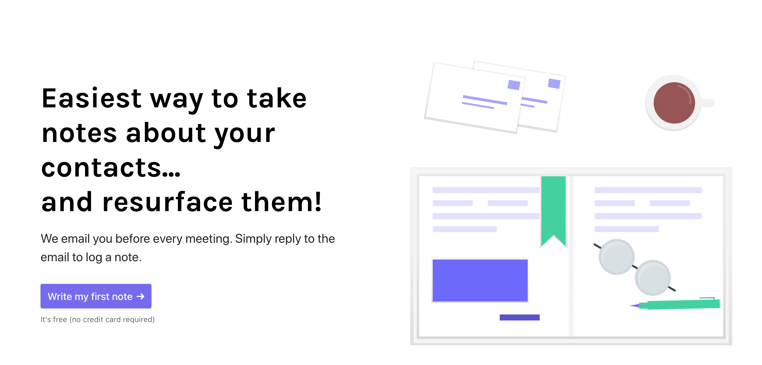 Easiest way to take notes about your contacts and resurface them
